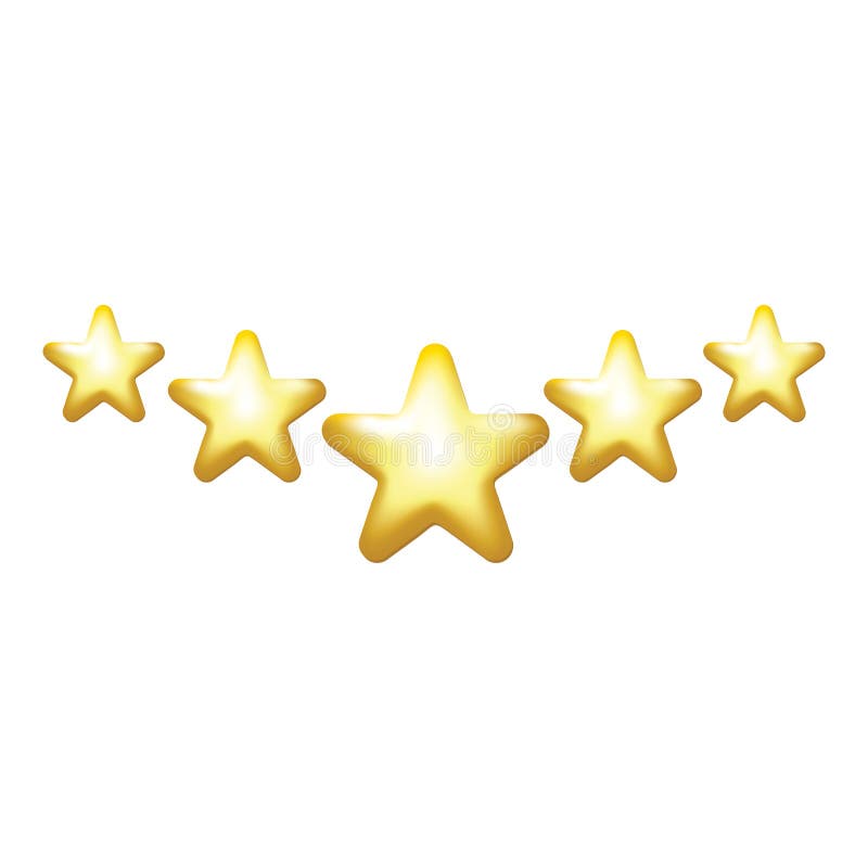 5 Star Vector Icon, Rank, Gold Favorite Web Symbol Stock Vector ...