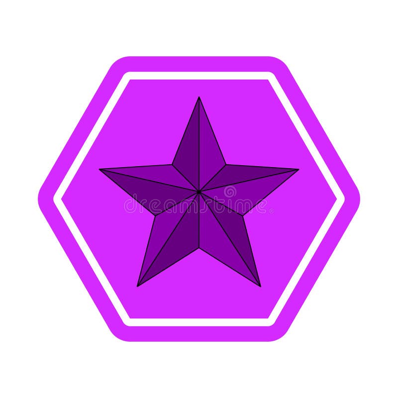 Star. Vector Icon of Violet Color Stock Illustration - Illustration of ...