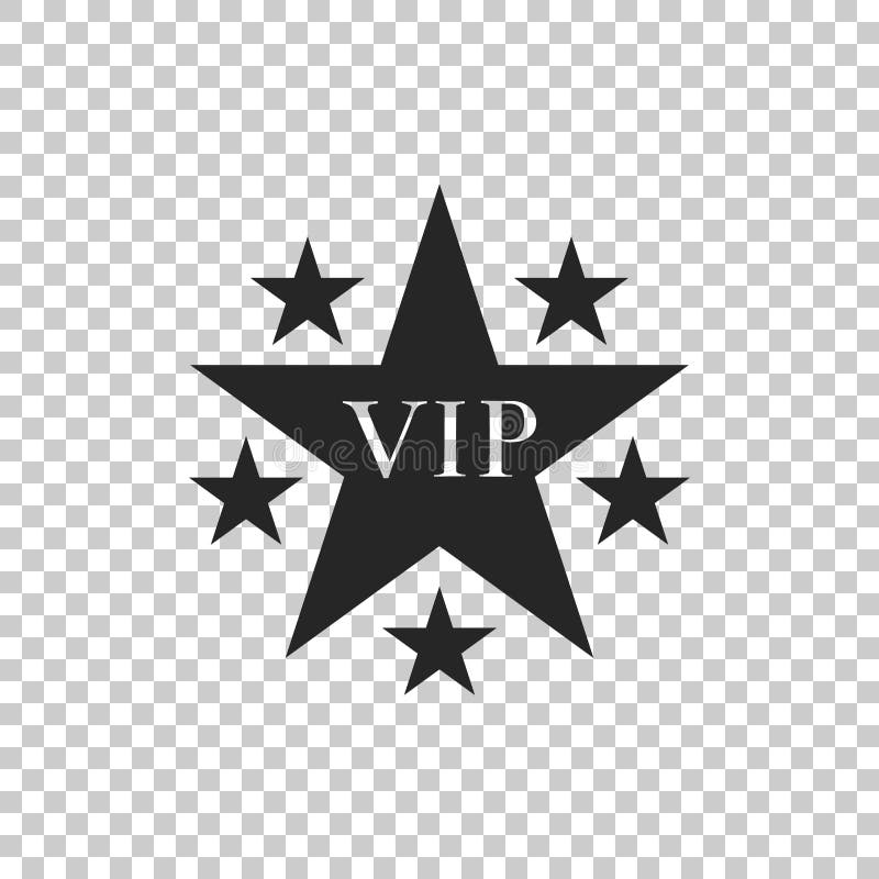 Star VIP with Circle of Stars Icon Isolated on Transparent Background ...