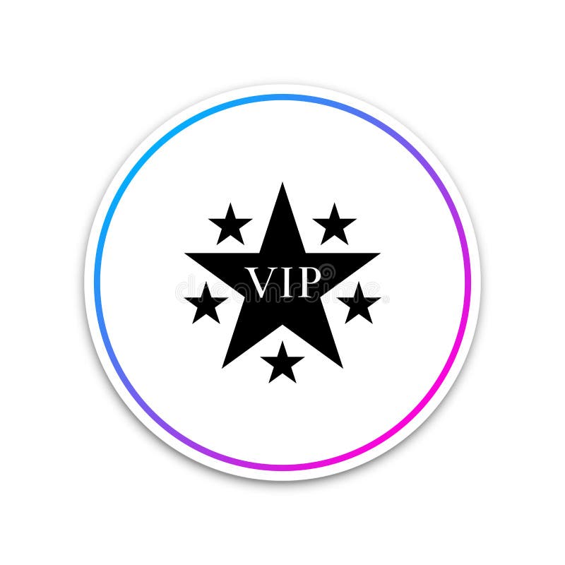 Star VIP with Circle of Stars Icon Isolated on White Background. Circle ...
