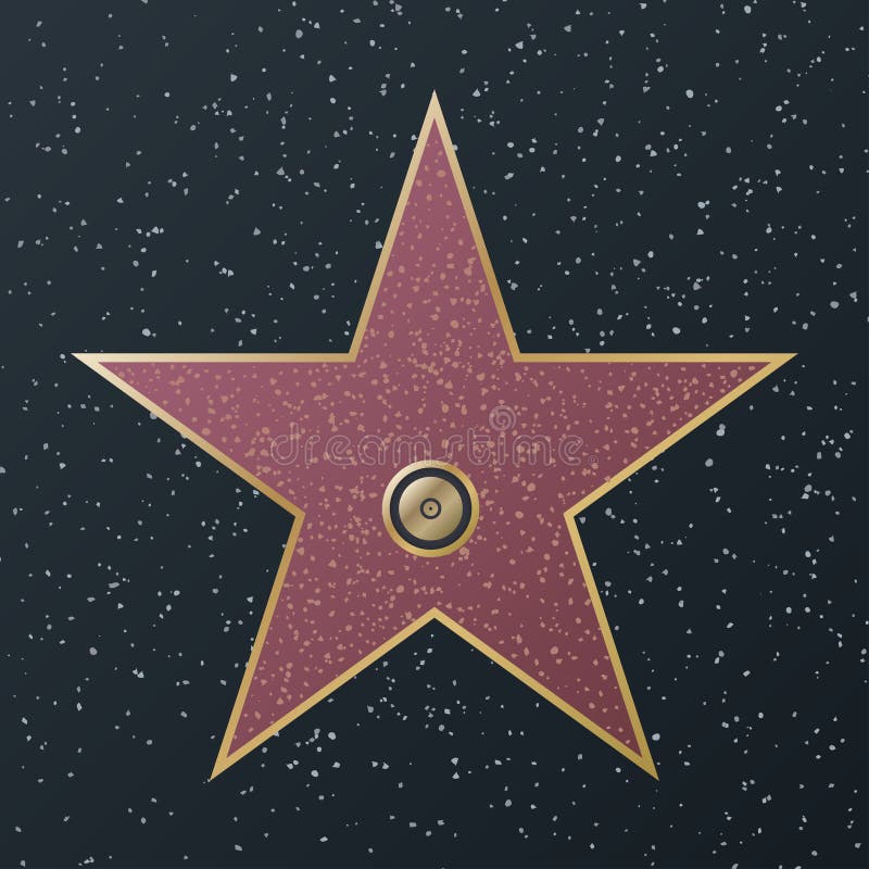 Star on Walk of Fame Mockup Vector Stock Illustration - Illustration of ...
