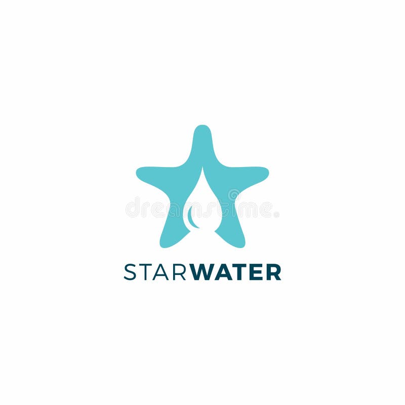 Star Water Logo Design. Star Icon Stock Vector - Illustration of ...