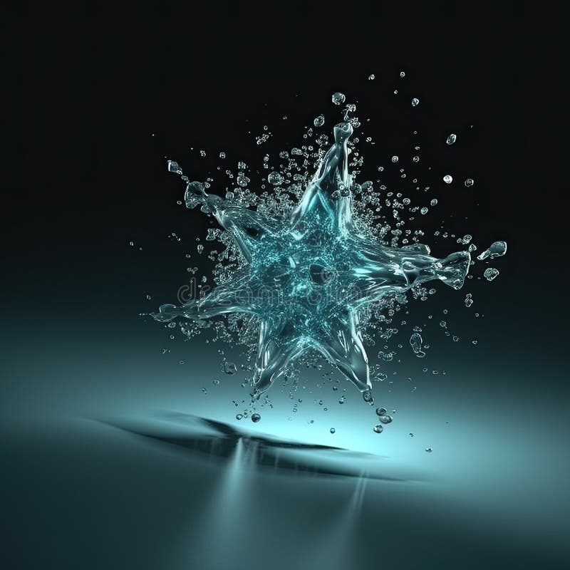Star from Water Splash Isolated on White Stock Illustration ...