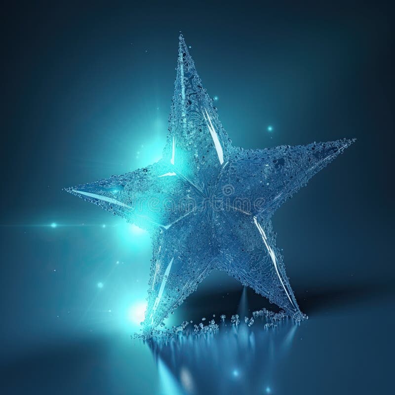 Star from Water Splash Isolated on White Stock Illustration ...