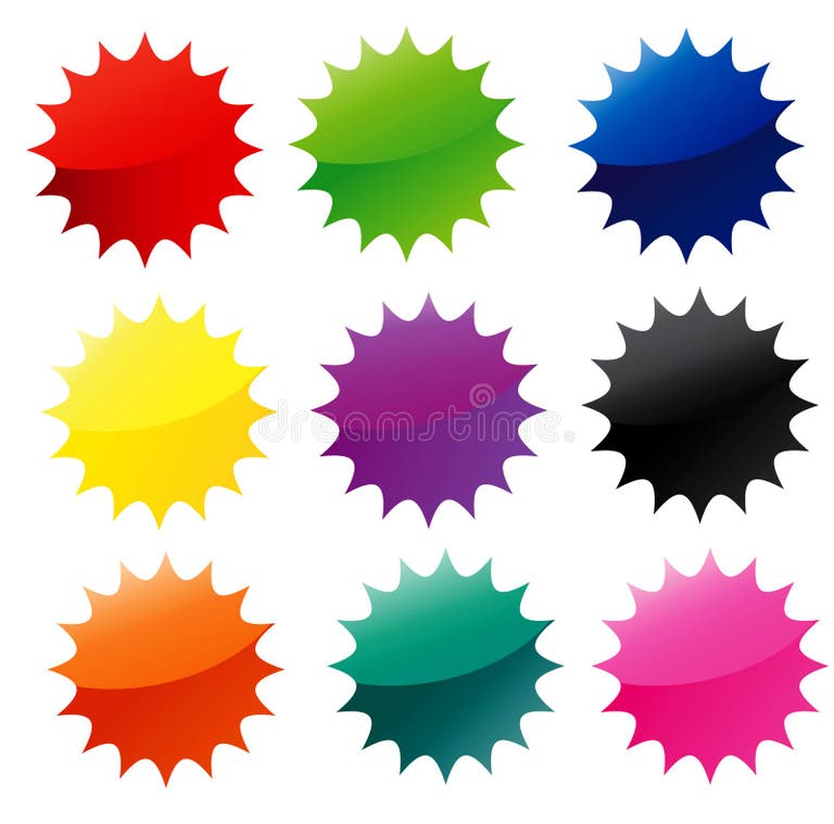 Star Web Stickers stock vector. Illustration of green - 5460538