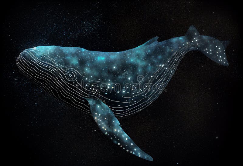 Star Whale in Outer Space. AI Generated Stock Illustration ...
