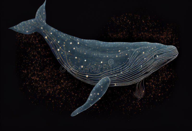 Star Whale in Outer Space. AI Generated Stock Illustration ...