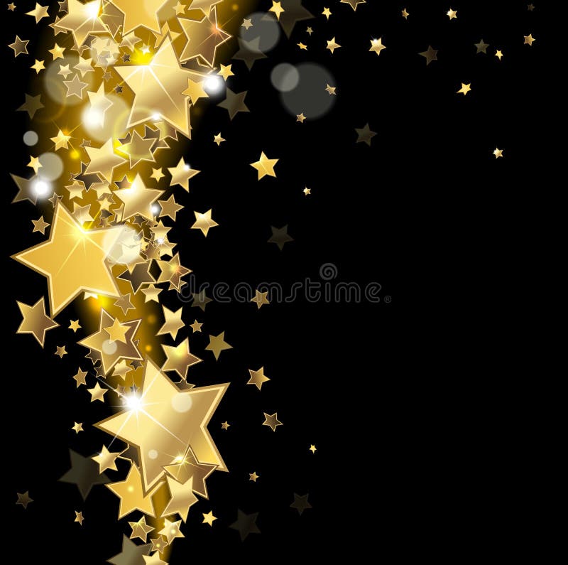 Gold Fading Stars Background Stock Illustration - Illustration of ...
