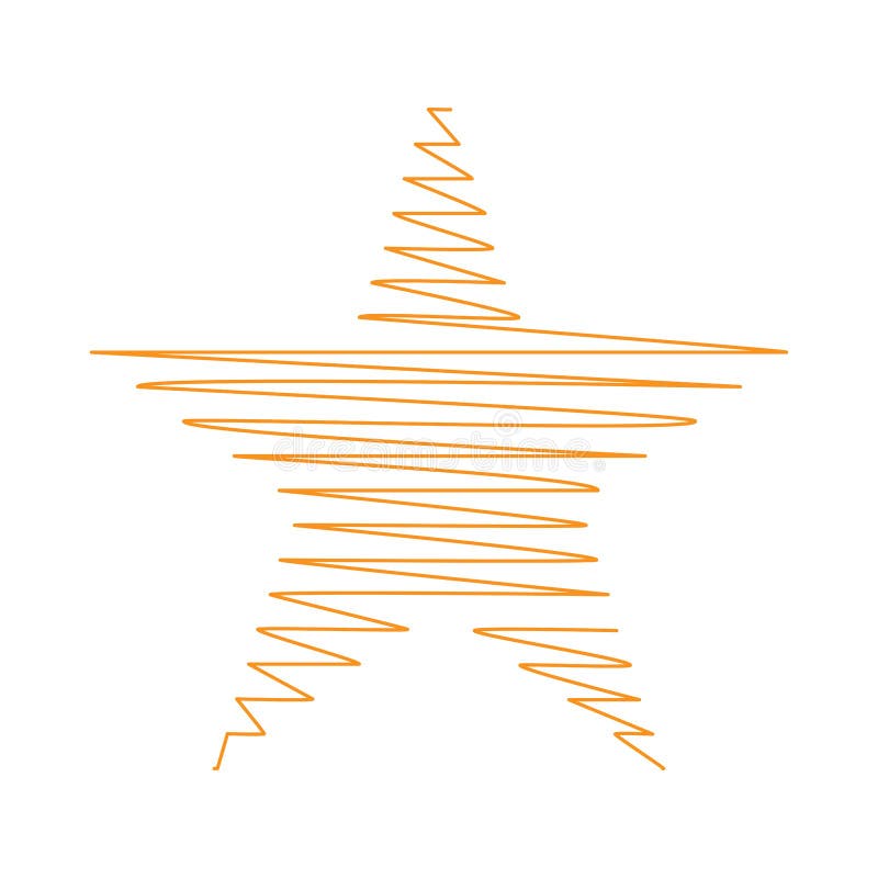 Star Wiith Scribble, Sketchy, Doodle Effect Pattern Stock Vector ...