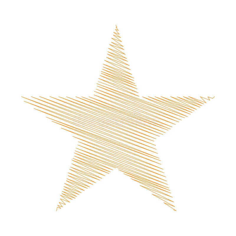 Star Wiith Scribble, Sketchy, Doodle Effect Pattern Stock Vector ...