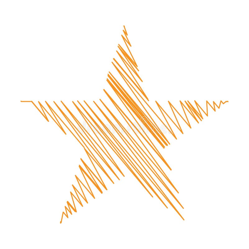 Star Wiith Scribble, Sketchy, Doodle Effect Pattern Stock Vector ...