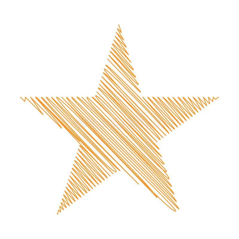 Star Wiith Scribble, Sketchy, Doodle Effect Pattern Stock Vector ...