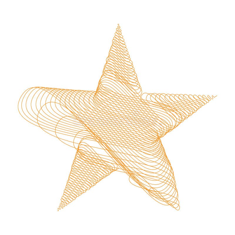 Star Wiith Scribble, Sketchy, Doodle Effect Pattern Stock Vector ...