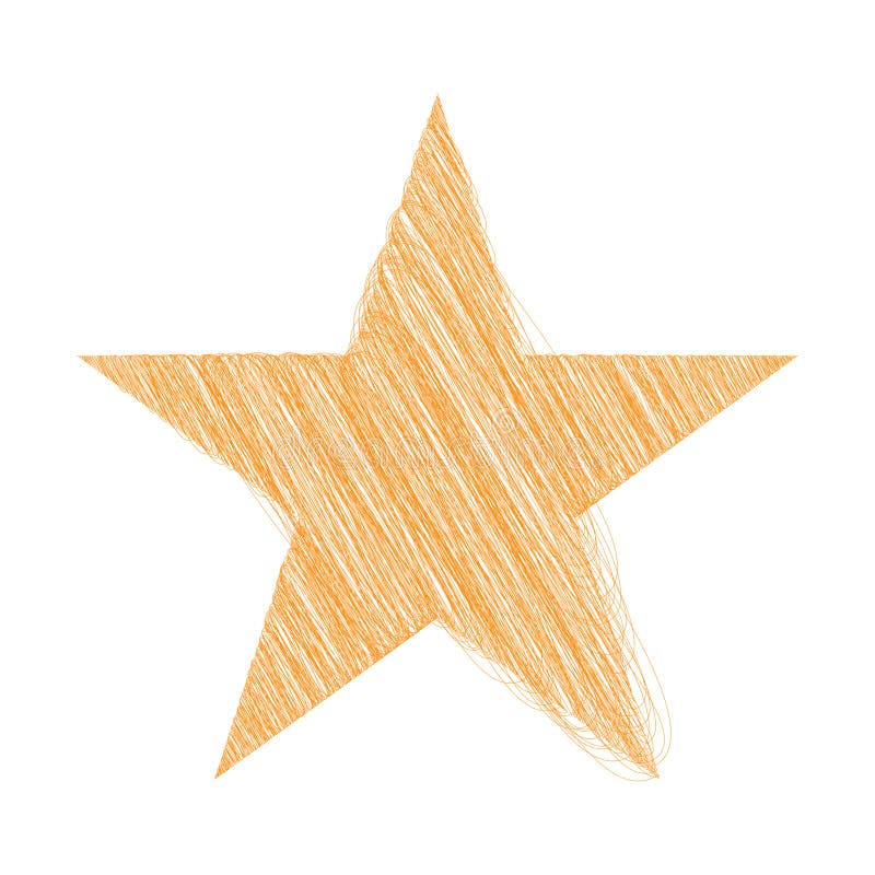 Star Wiith Scribble, Sketchy, Doodle Effect Pattern Stock Vector ...