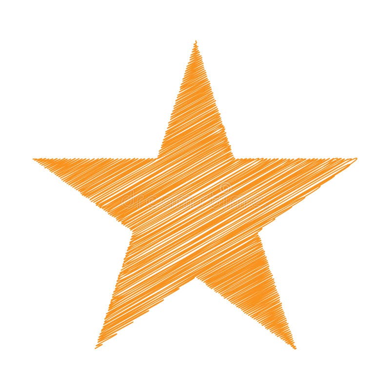 Star Wiith Scribble, Sketchy, Doodle Effect Pattern Stock Vector ...