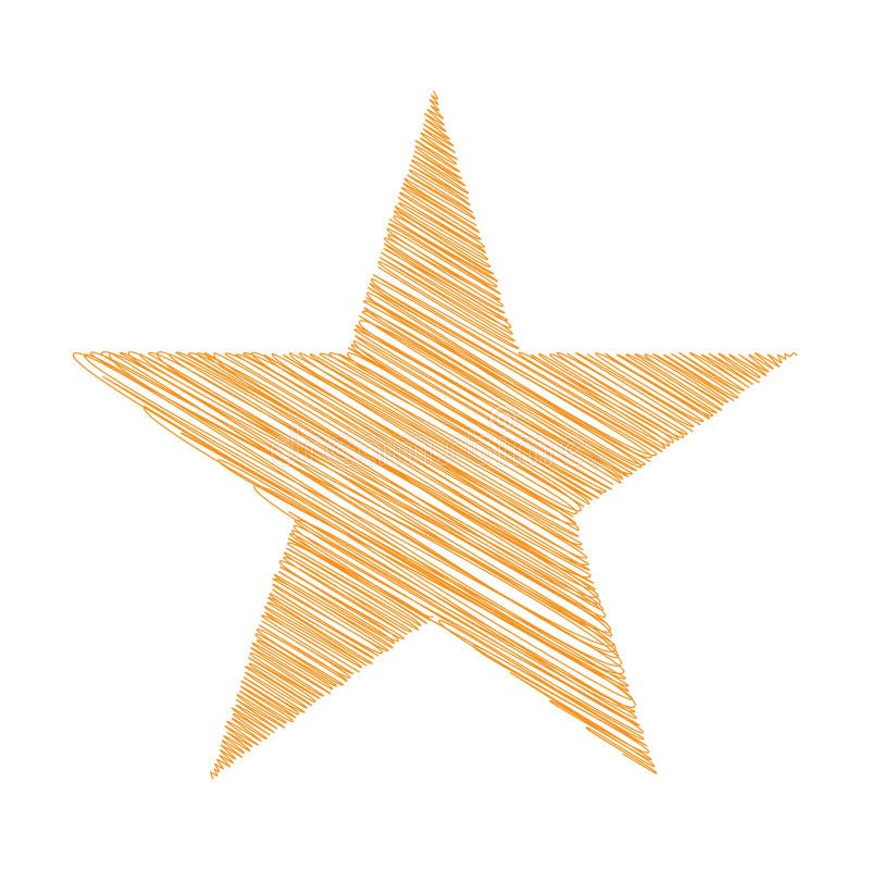Star Wiith Scribble, Sketchy, Doodle Effect Pattern Stock Vector ...
