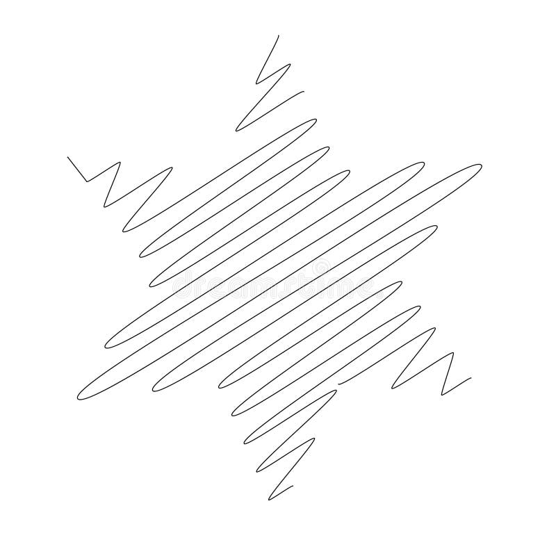 Star Wiith Scribble, Sketchy, Doodle Effect Pattern Stock Vector ...