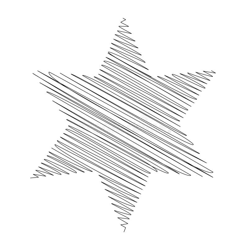 Star Wiith Scribble, Sketchy, Doodle Effect Pattern Stock Vector ...