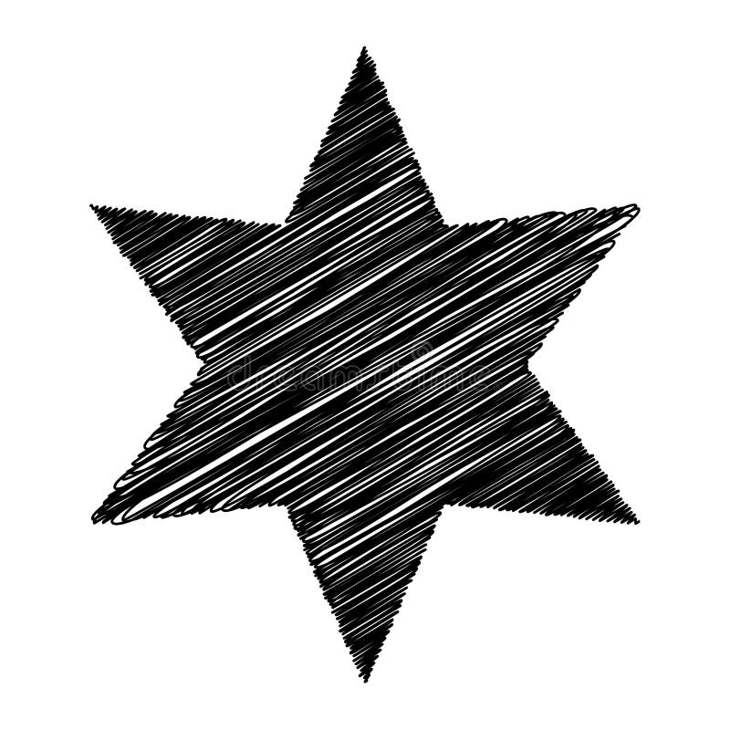 Star Wiith Scribble, Sketchy, Doodle Effect Pattern Stock Vector ...