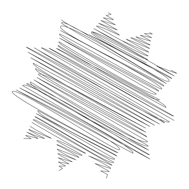 Star Wiith Scribble, Sketchy, Doodle Effect Pattern Stock Vector ...