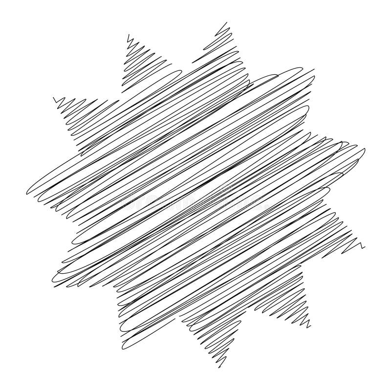 Star Wiith Scribble, Sketchy, Doodle Effect Pattern Stock Vector ...