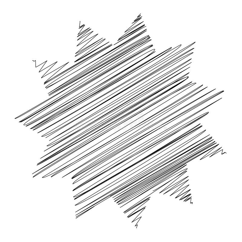Star Wiith Scribble, Sketchy, Doodle Effect Pattern Stock Vector ...