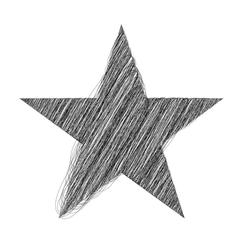 Star Wiith Scribble, Sketchy, Doodle Effect Pattern Stock Vector ...