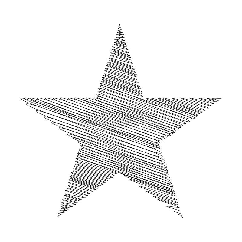 Star Wiith Scribble, Sketchy, Doodle Effect Pattern Stock Vector ...