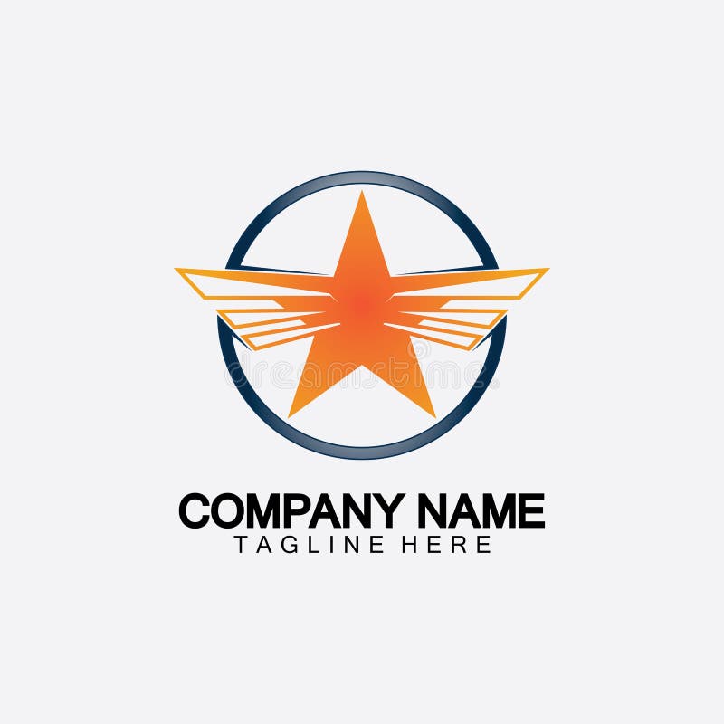 Star with Wing Logo Icon Vector Illustration Design Template Stock ...