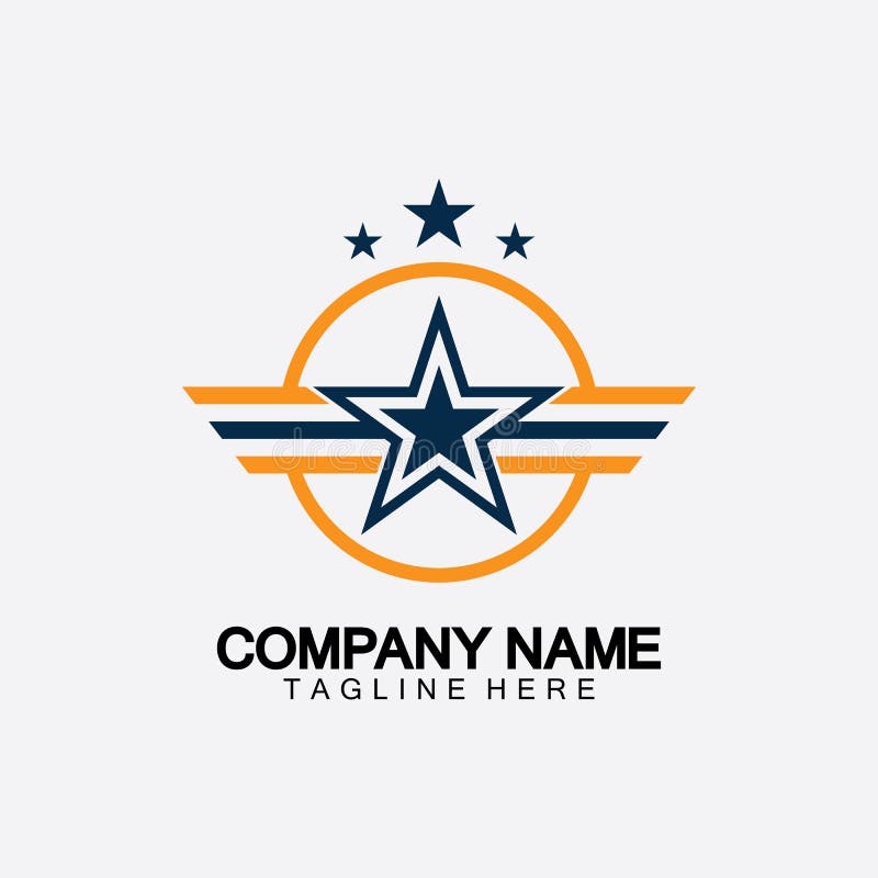 Star with Wing Logo Icon Vector Illustration Design Template Stock ...