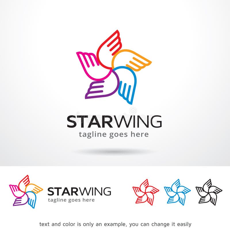 Star Wing Logo Template Design Vector Stock Vector - Illustration of ...
