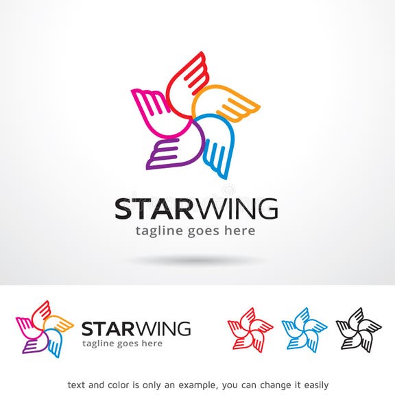 Star Wing Logo Template Design Vector Stock Vector - Illustration of ...