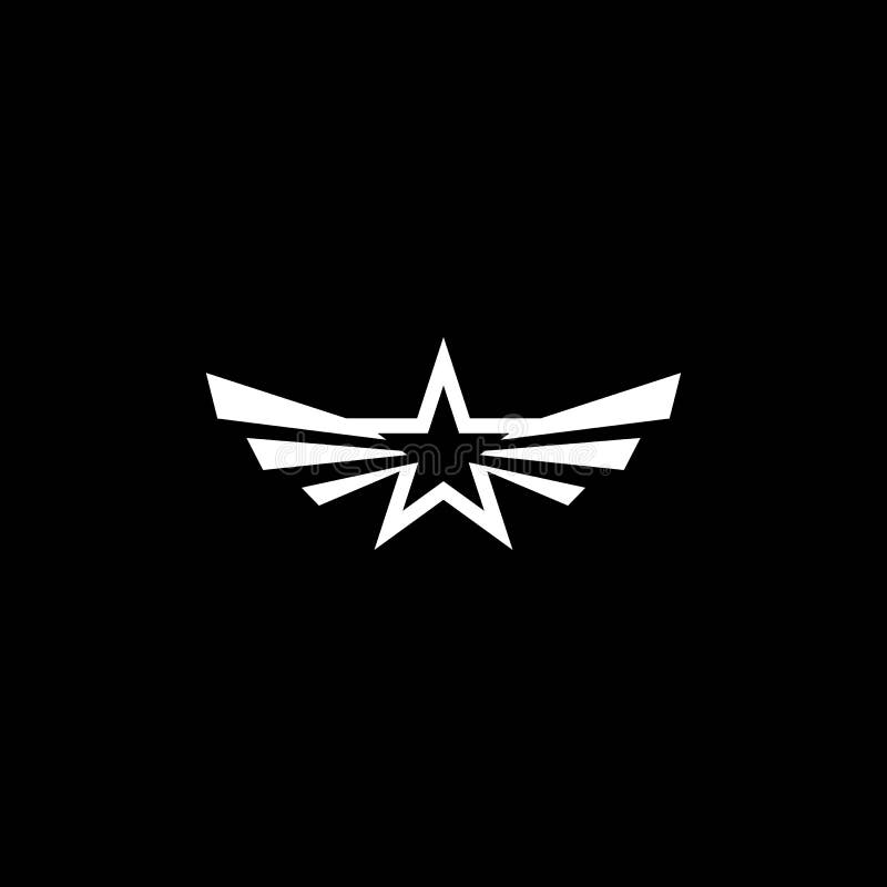 Star wing logo vector stock illustration. Illustration of metal - 199533958