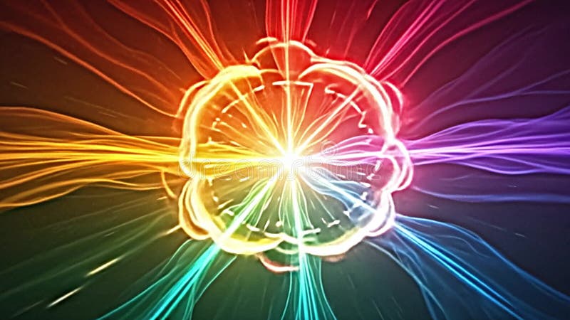 A Starburst with Circular Rays Pulses with a Glowing Generative AI ...