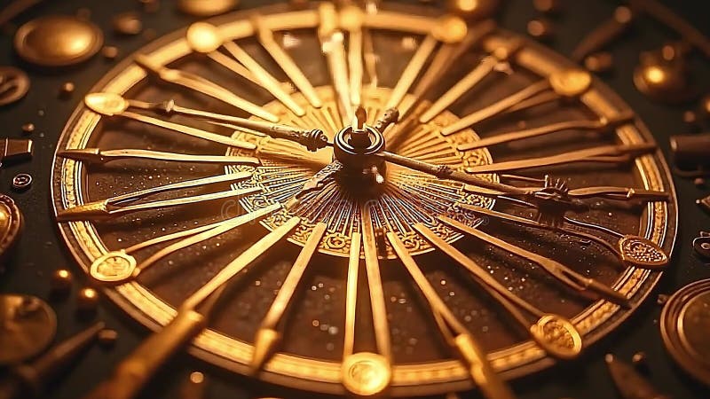 Starburst Classic Radiant Lines Merging with Clock Hands Moving ...