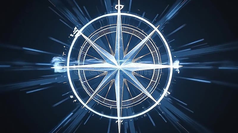 Starburst Dramatic Beam Lines Create Spinning Digital Compass ...