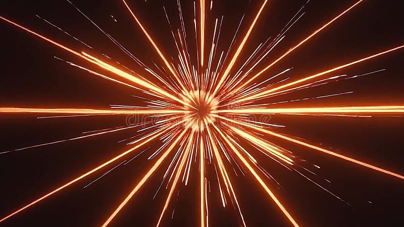 Starburst Dramatic Beam Lines Snap on One by One Forming a Generative ...