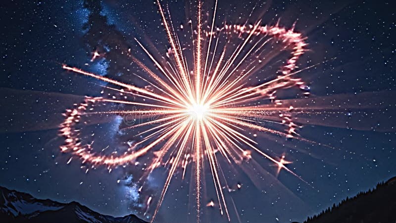 The Starburst Emits Magical Sparkle Light Dynamically, Generative AI ...