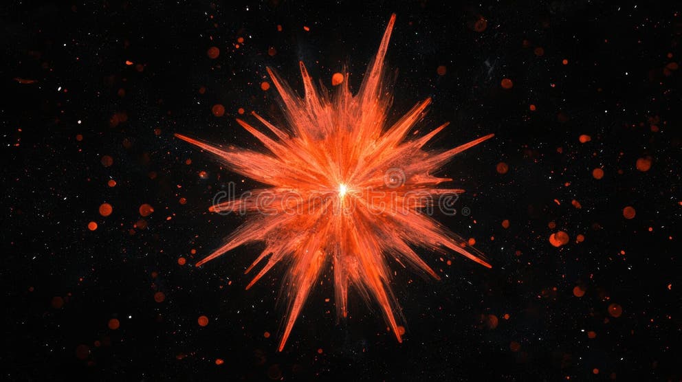 A Starburst Explosion in the Center of the Image. Stock Image - Image ...