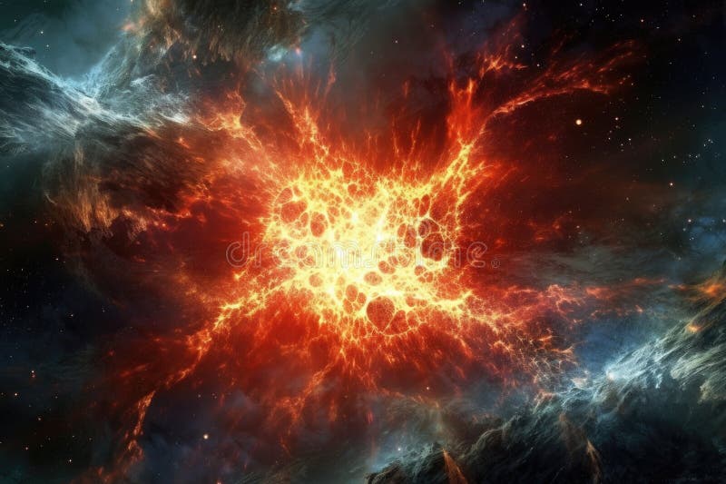 Starburst Galaxy with Intense Star-forming Regions Stock Illustration ...