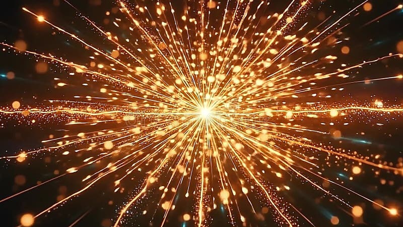 A Starburst of Glittering Lights Forms a Festive Frame of Generative AI ...