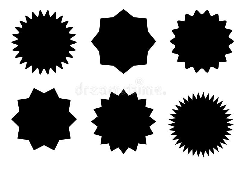 Starburst Isolated Icons Set Stock Vector - Illustration of element ...