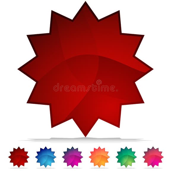 Starburst Mosaic Crystal Button Set Stock Vector - Illustration of clip ...