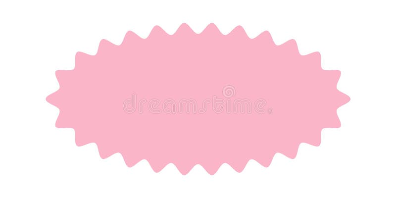 Starburst Oval Pink Label Design Stock Vector - Illustration of ...