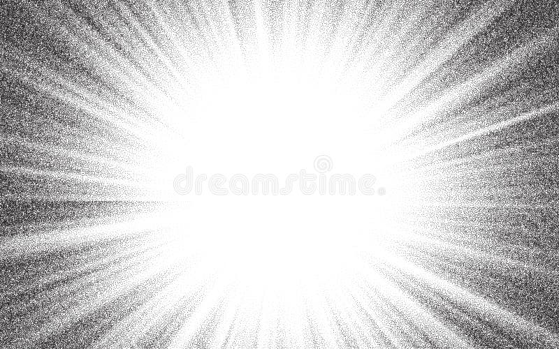 Starburst Overlay with Noise Dots Stipple Halftone Texture Background ...