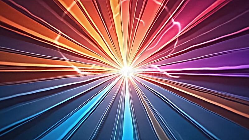 The Starburst Radial Rays Design Glows Softly, Projecting Generative AI ...