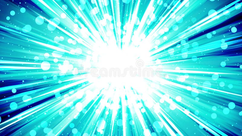 Starburst Rays in Space. Cartoon Beam Loop Animation. Future Technology ...