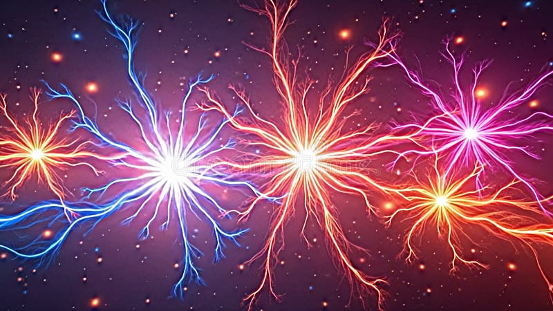 Starburst Shapes Pulse Rhythmically on an Abstract Light Generative AI ...