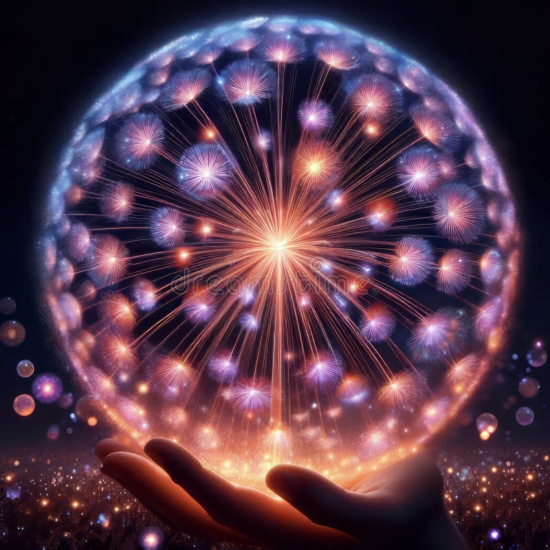 21 86. Starburst Shells_ Large, Spherical Fireworks Th Stock ...