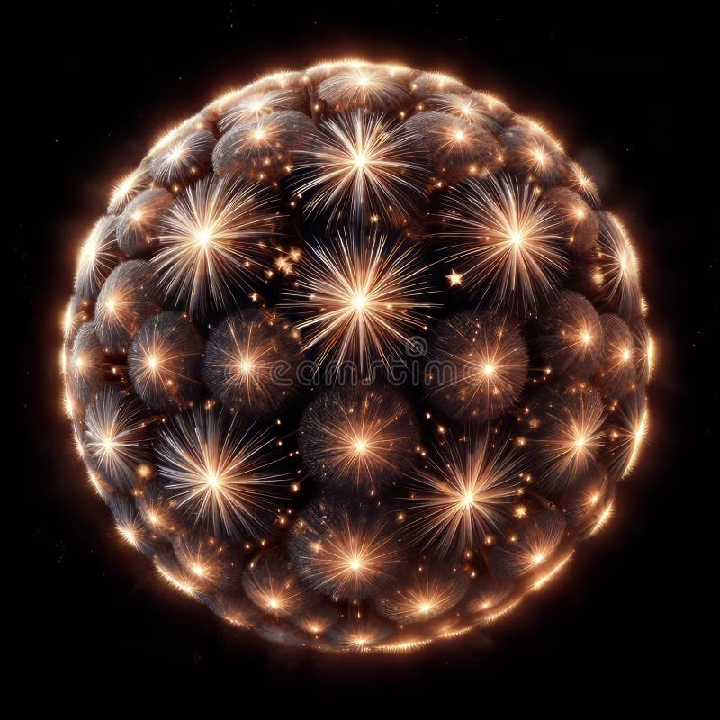30 86. Starburst Shells_ Large, Spherical Fireworks Th Stock Image ...